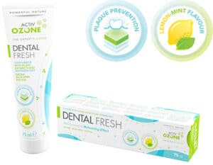 Ozone dental toothpaste for healthy teeth and gums